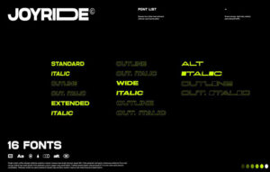 Joyride Wide Font Free Download - Fonts Blue